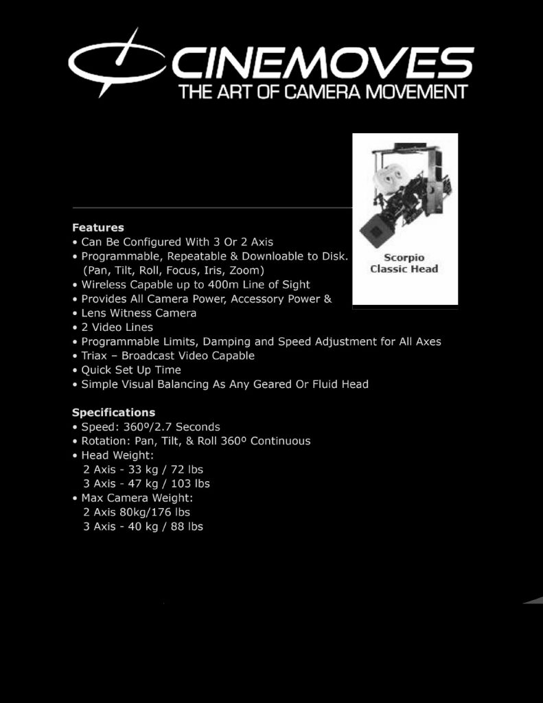 SCORPIO CLASSIC HEAD | Cinemoves