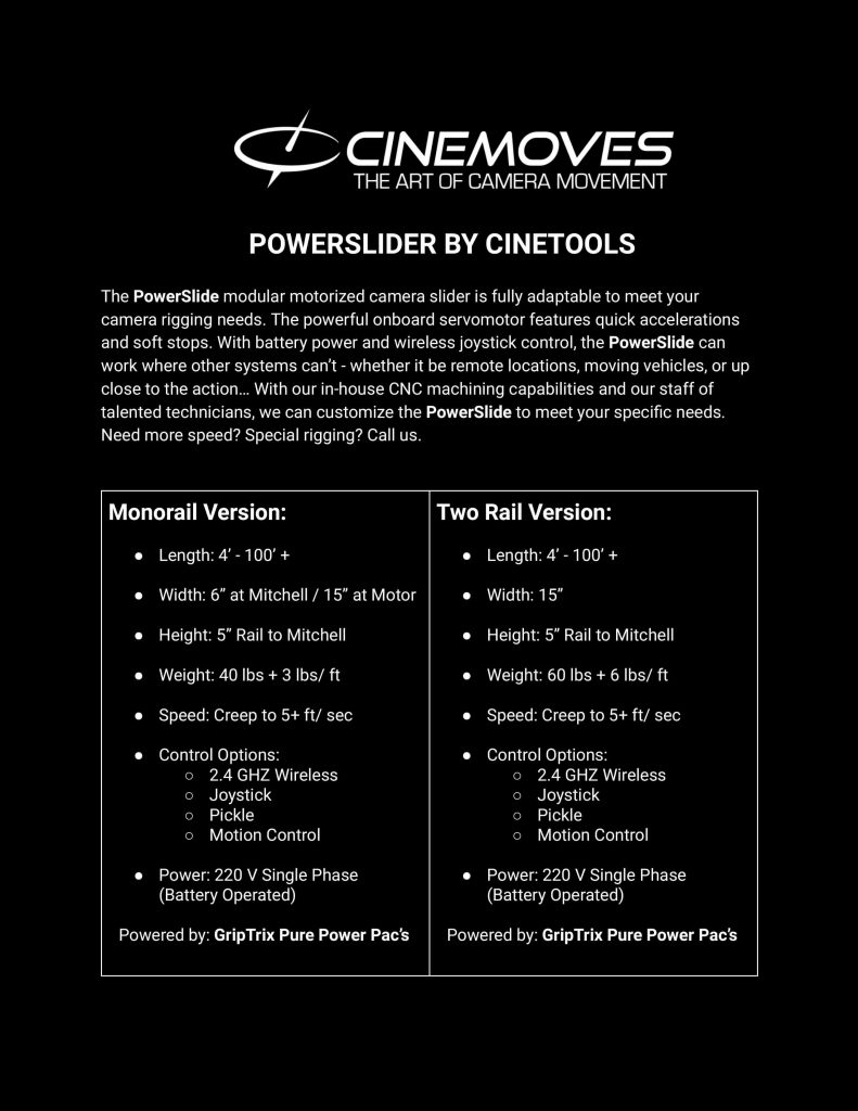 Powerslider by Cinetools | Cinemoves